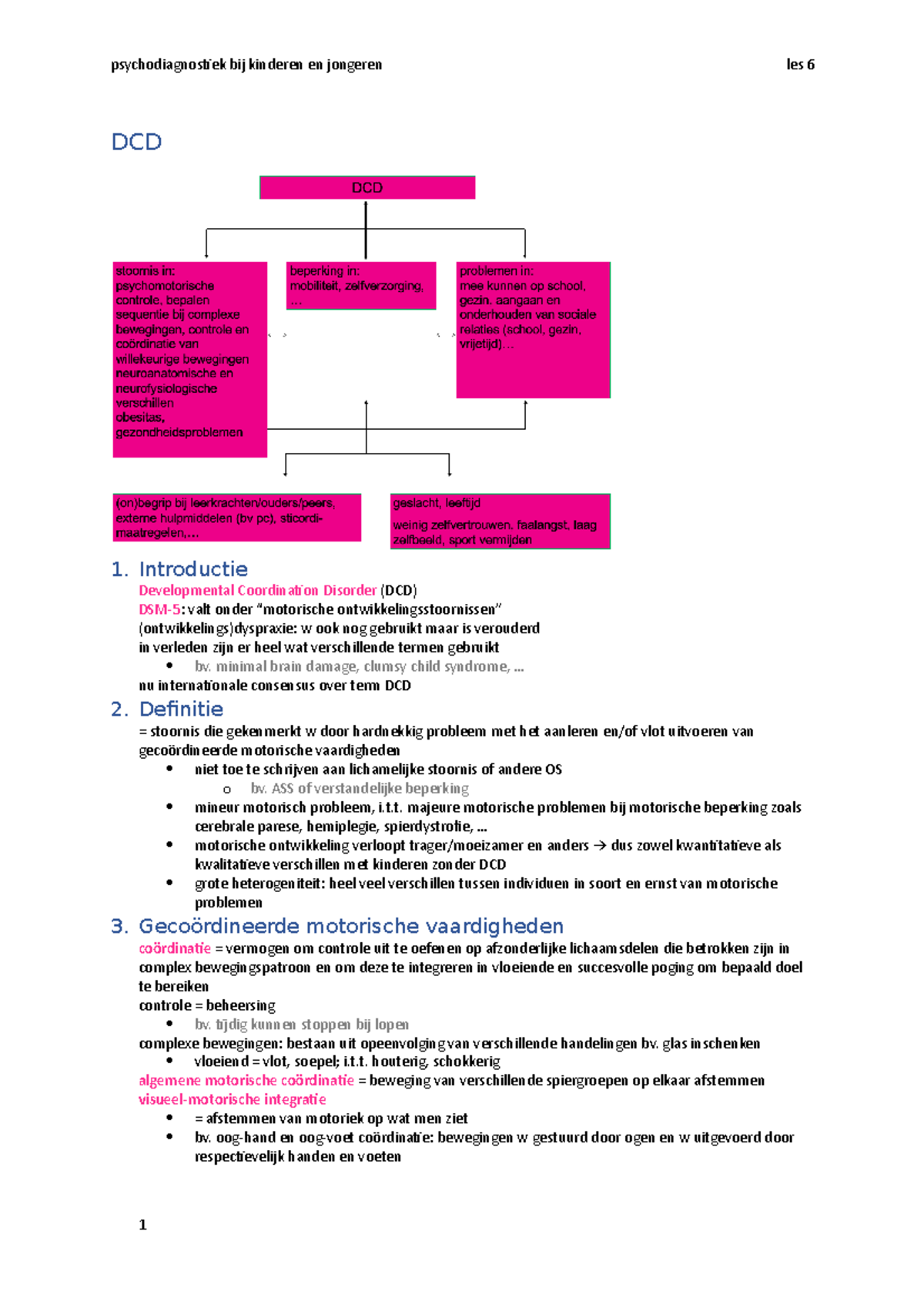 Les 6 - DCD - alles over DCD - DCD 1. Introductie Developmental ...