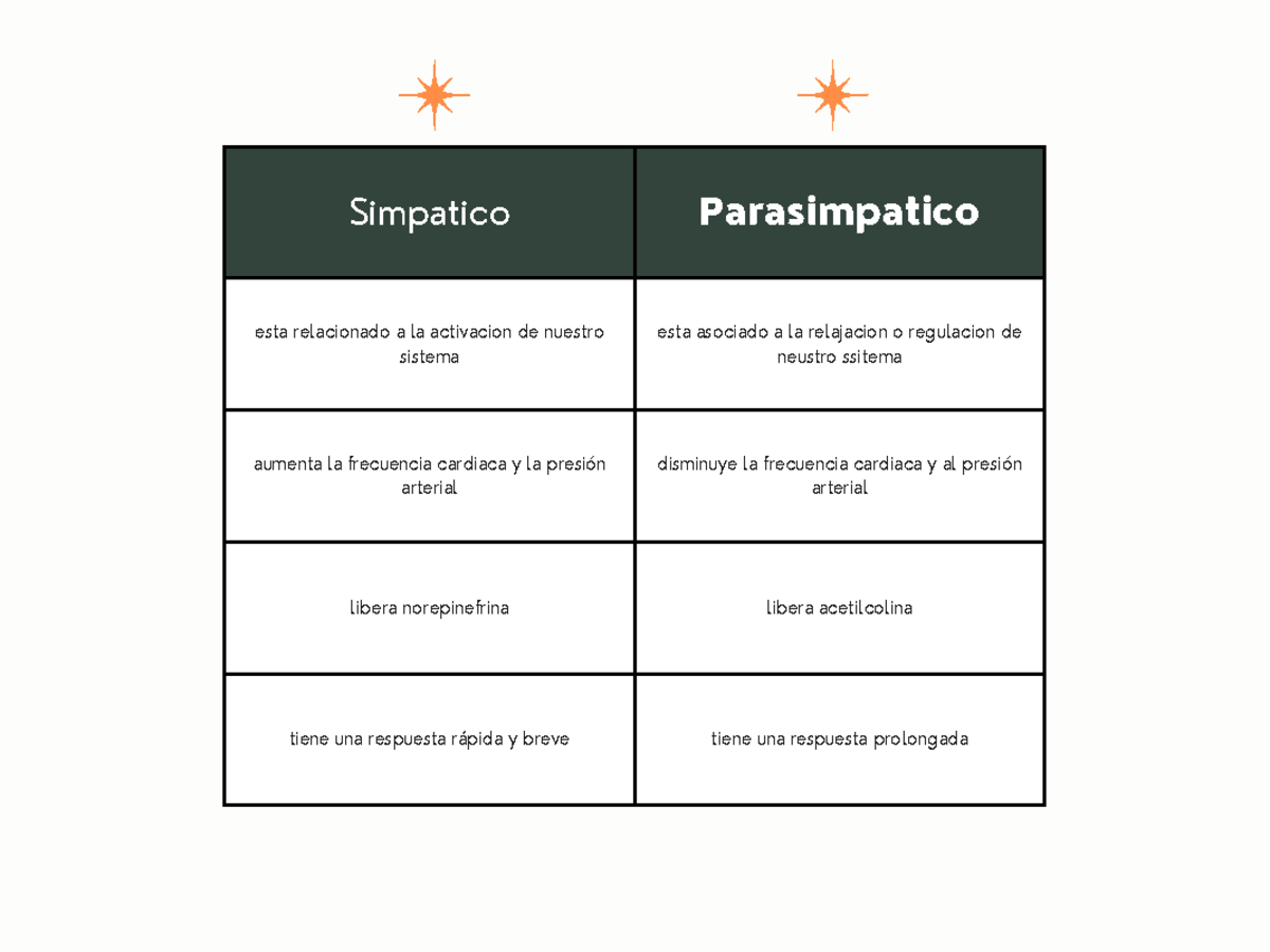 Parasimpatico y simpatico - Bases Biológicas del Comportamiento Humano ...