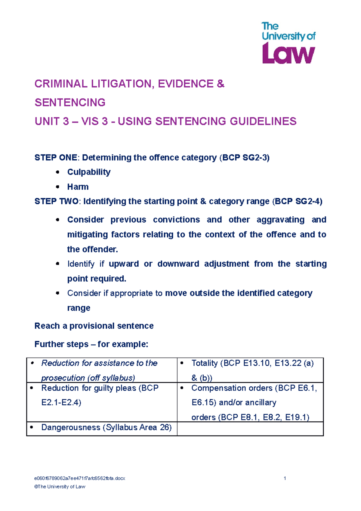 2324 crim unit03 ce02 vis3 - CRIMINAL LITIGATION, EVIDENCE & SENTENCING ...