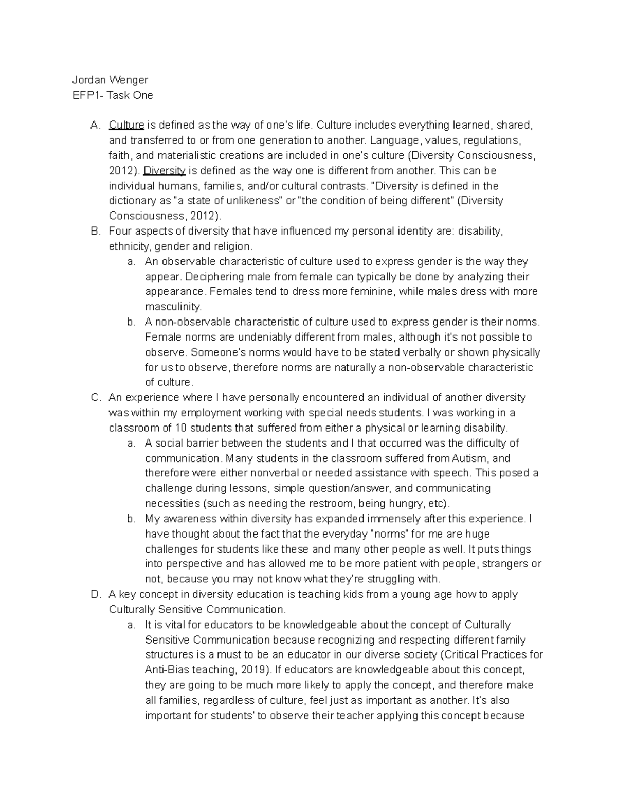 Understanding Culture Diversity and Education - Studocu