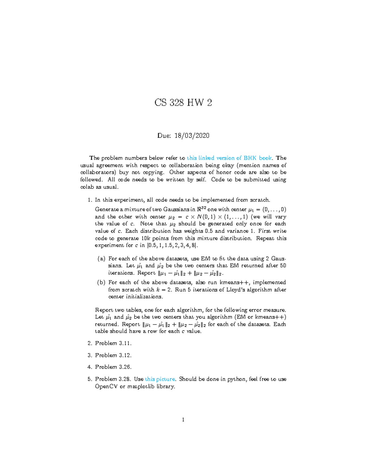 CS328 2020-hw2 - Practice material shared by professor - CS 328 HW 2 ...