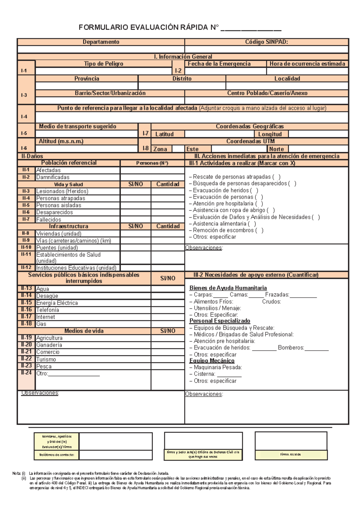 Formulario RÁPIDO 2024 - Nota: (i) La información consignada en el ...