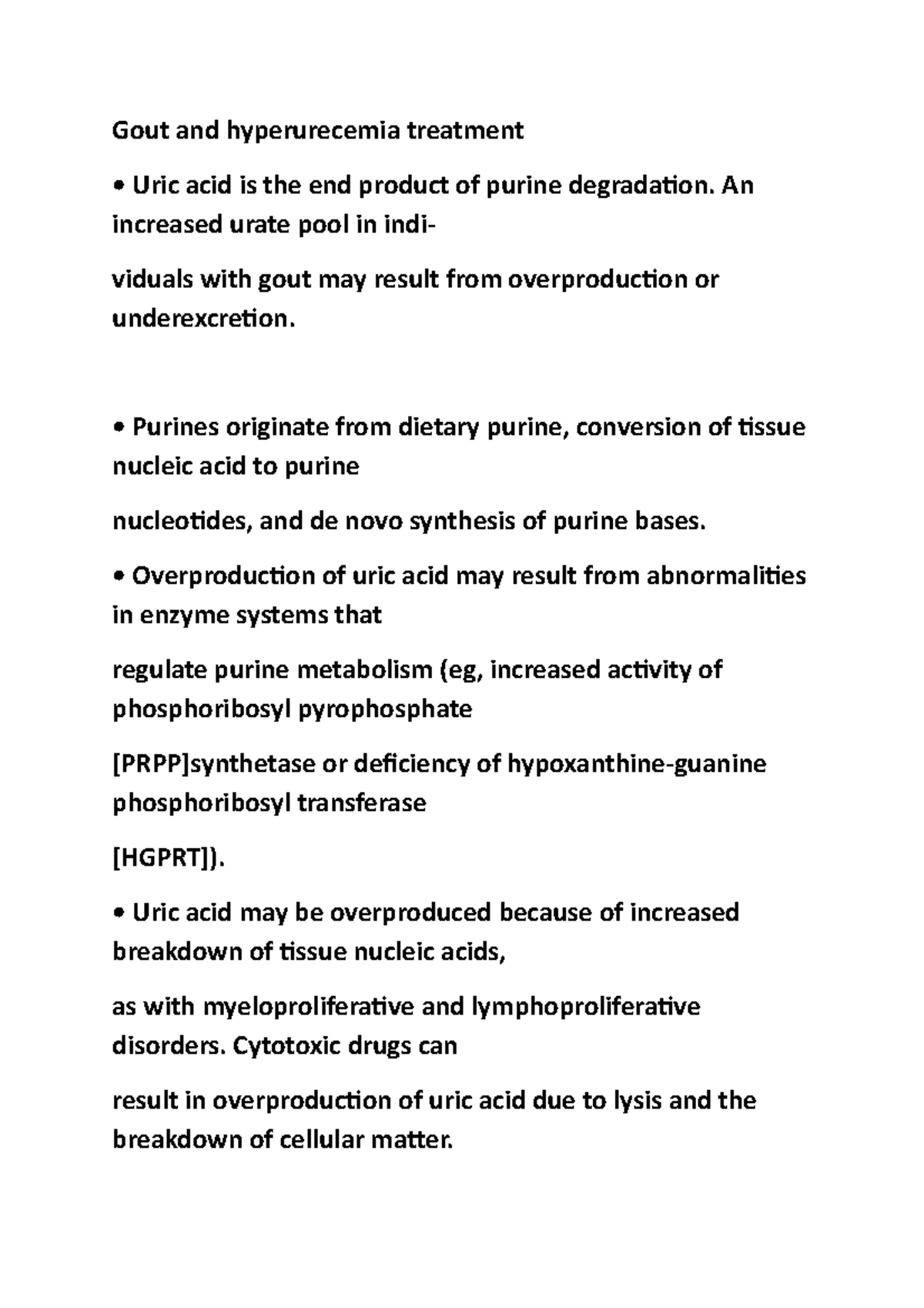 Gout and hyperurecemia treatment - An increased urate pool in indi ...