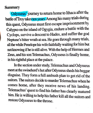 The odyssey - Its summary - Chapter 1 The Odyssey Homer Introduction to ...