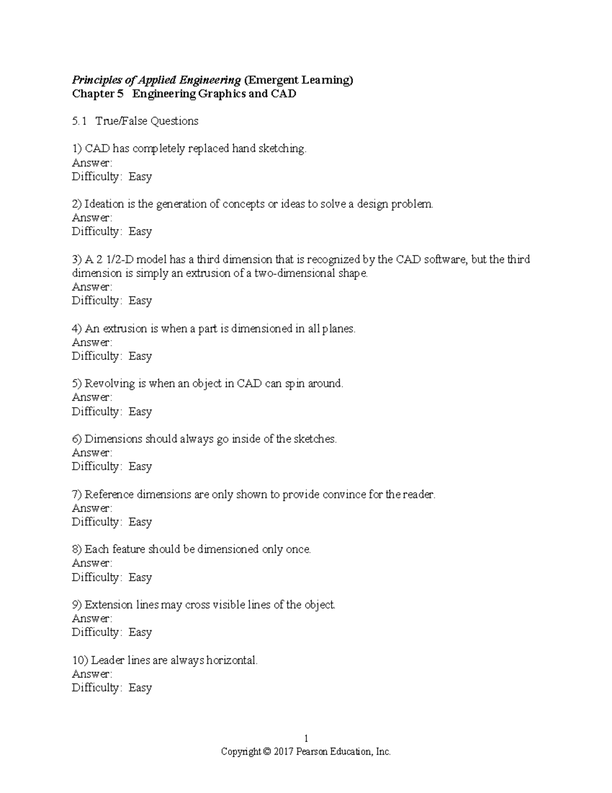 Chapter 05 studyguide - Principles of Applied Engineering (Emergent ...
