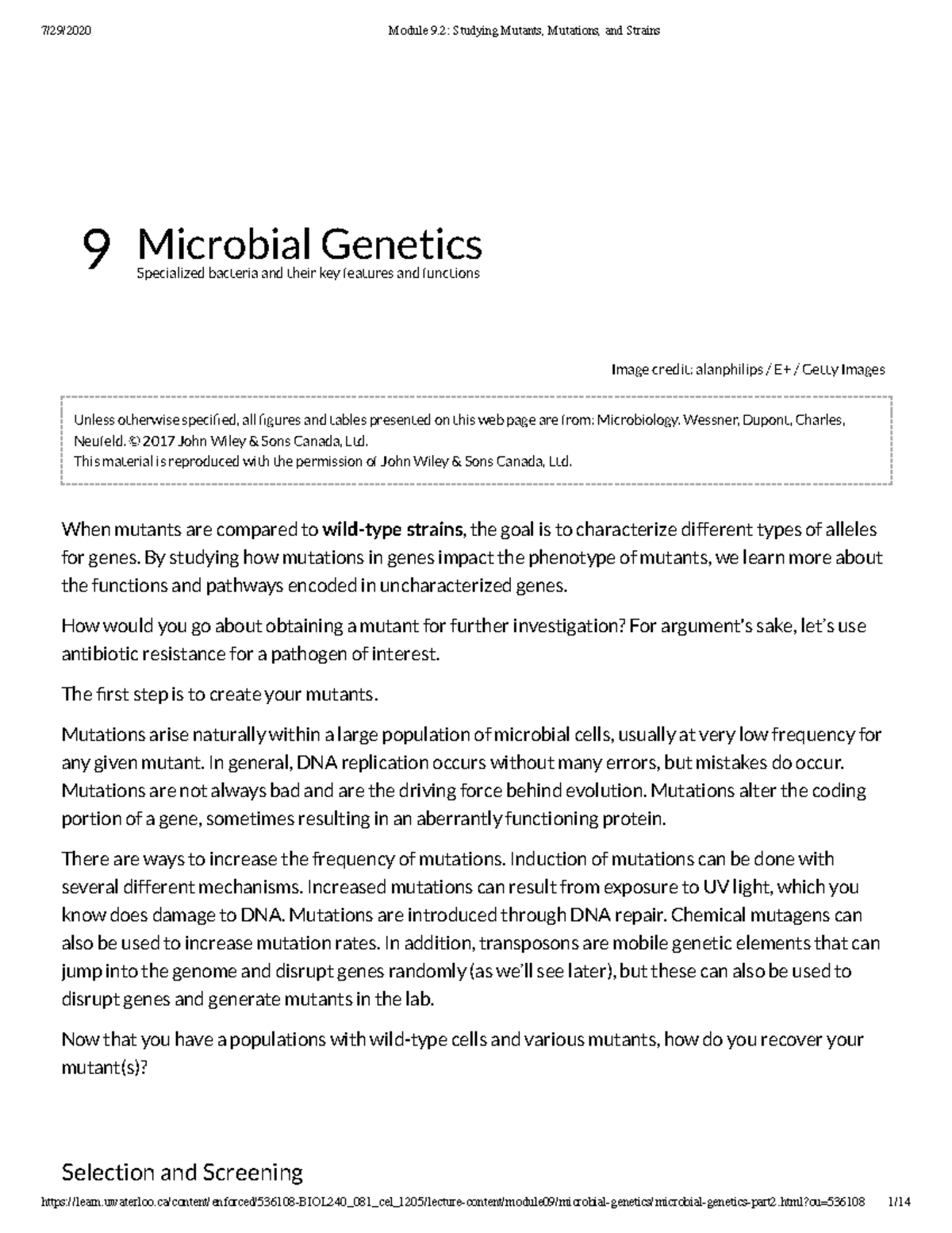 Module 9 - 9 Microbial Genetics Specialized bacteria and their key ...