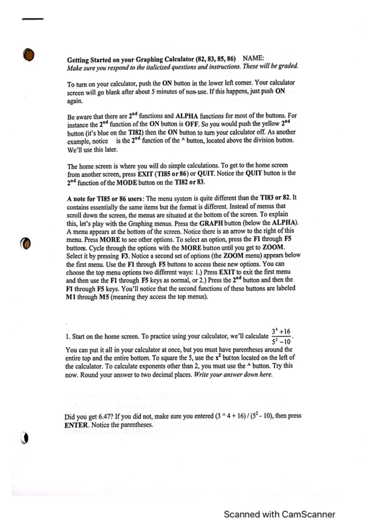 Math 131 getting started with your graph - MATH 131 - Studocu