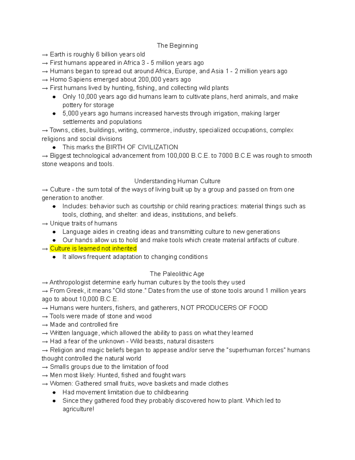 The Beginning History 108 - The Beginning → Earth is roughly 6 billion ...