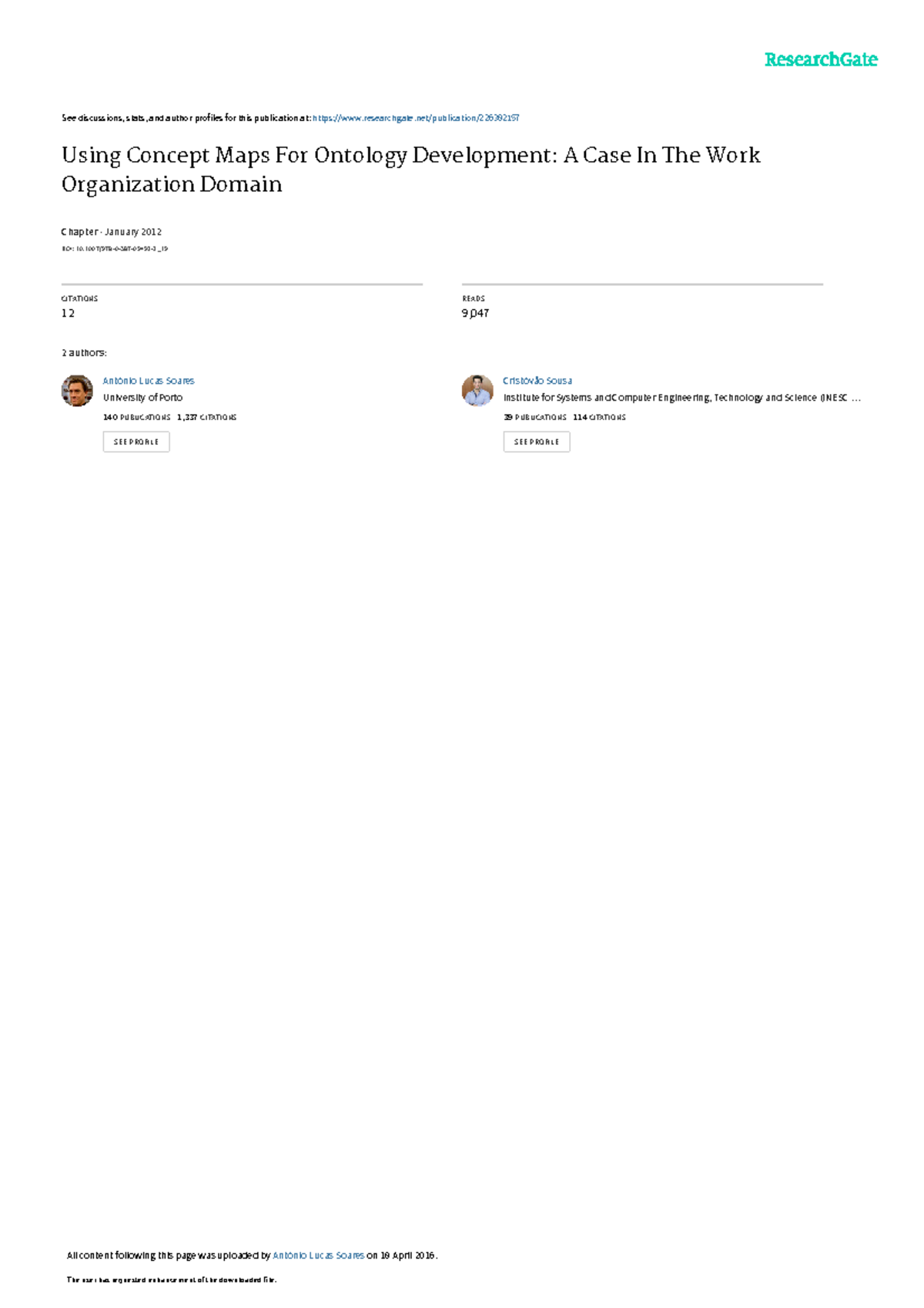 Using Concept Maps For Ontology Development A Case - See discussions ...
