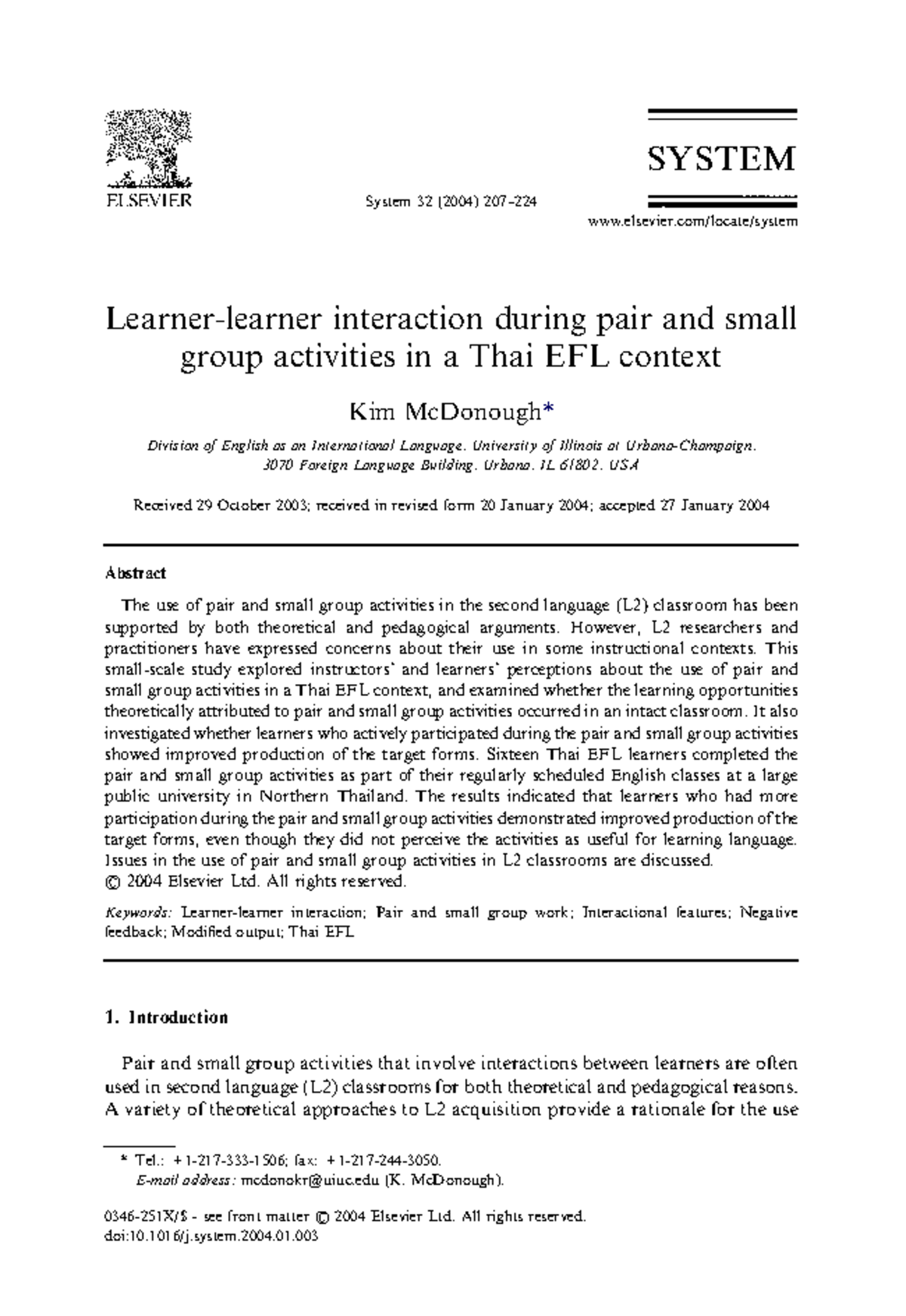 Learner learner Interaction During Pair And Small Group Activities In A learner-learner-interaction-during-pair-and-small-group-activities-in-a