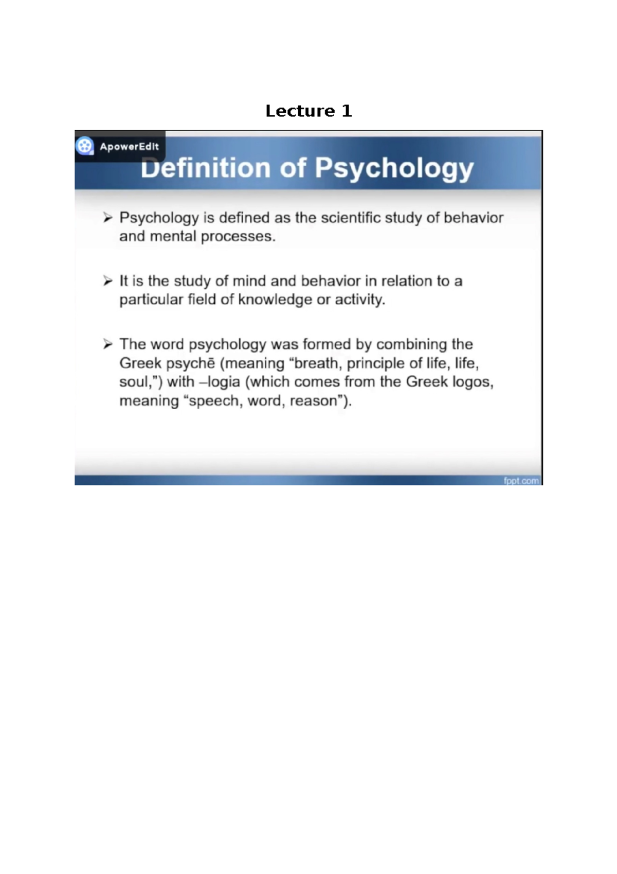 Lecture 1 - class slied - Lecture - Studocu