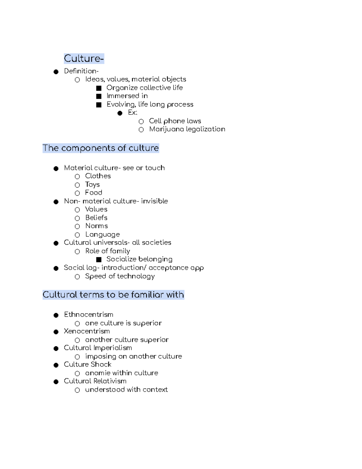 Culture - Studocu