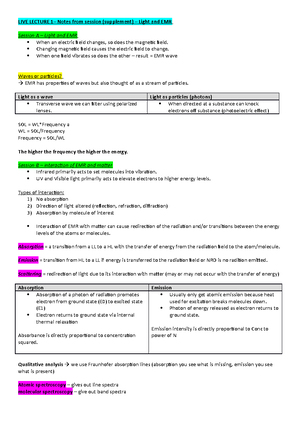 lecture 7 - Concentration calculations - Live lecture 7 ...