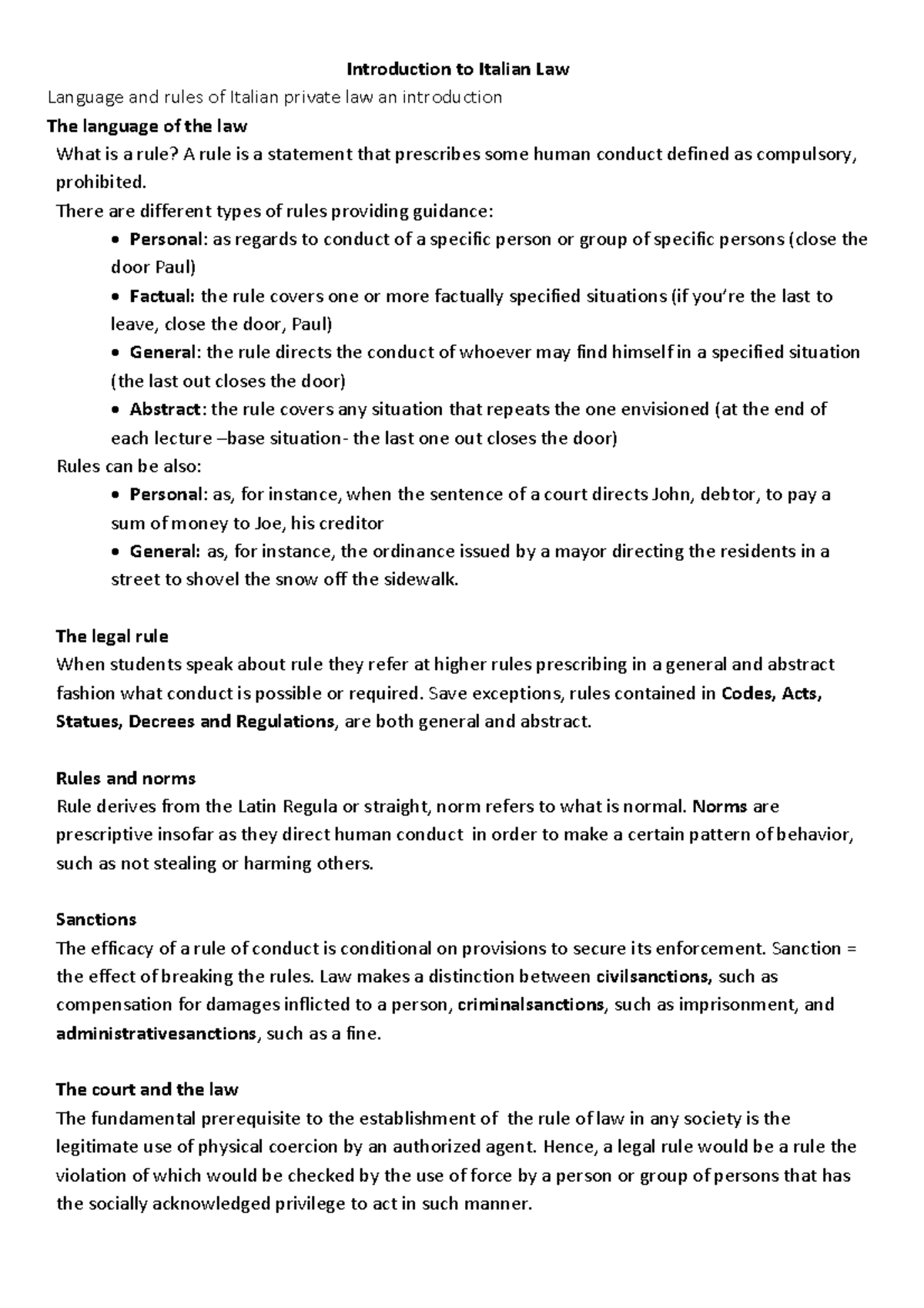 Introduction to Italian Law 1y AGO - Introduction to Italian Law ...