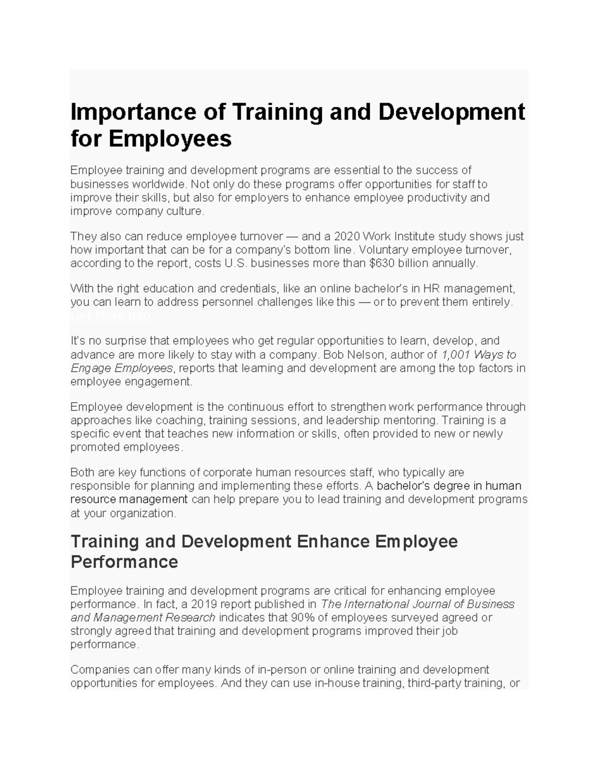 Importance of Training and Development for Employees - Importance of ...