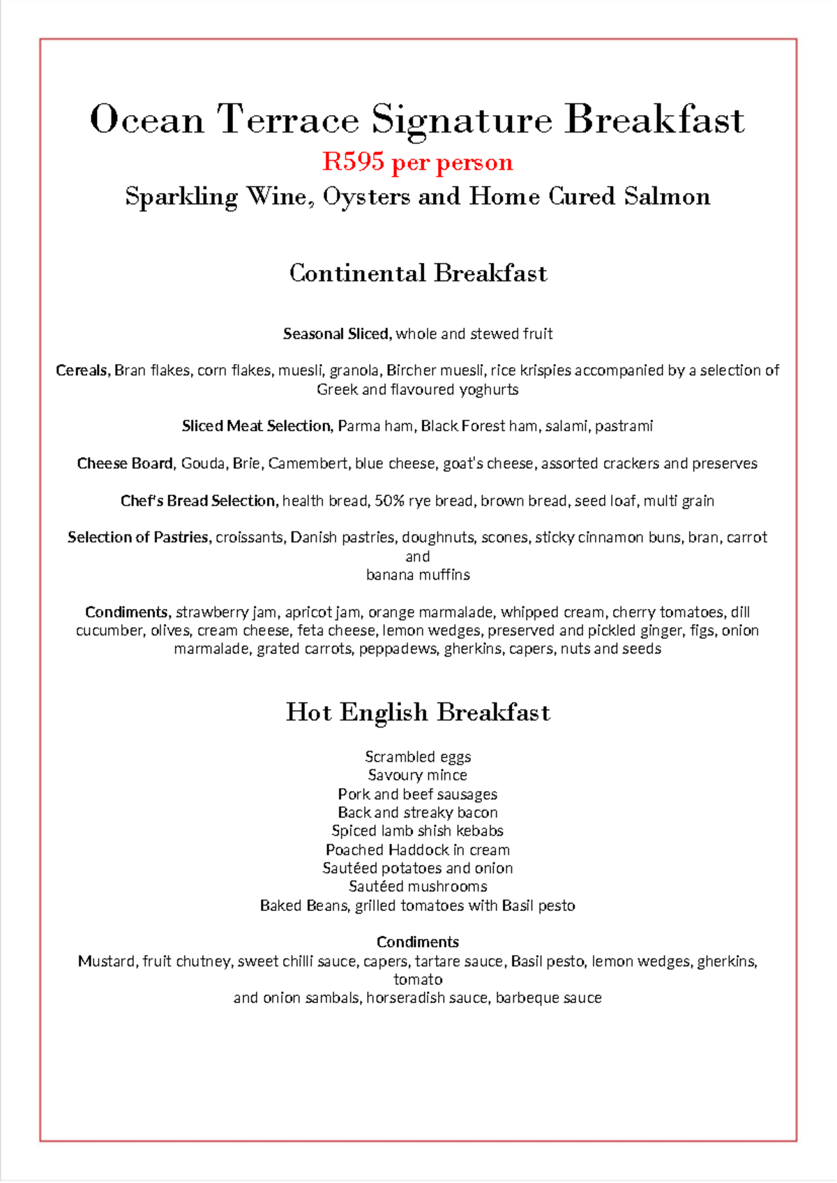 Ocean Terrace Breakfast Menu -Mar 2024 - Ocean Terrace Signature ...