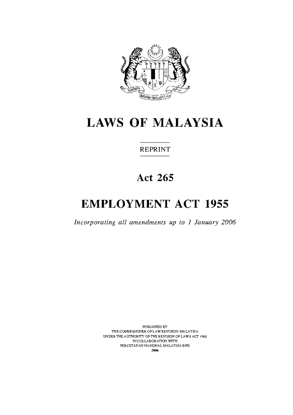 employment-act-1955-laws-of-malaysia-reprint-act-265-employment-act