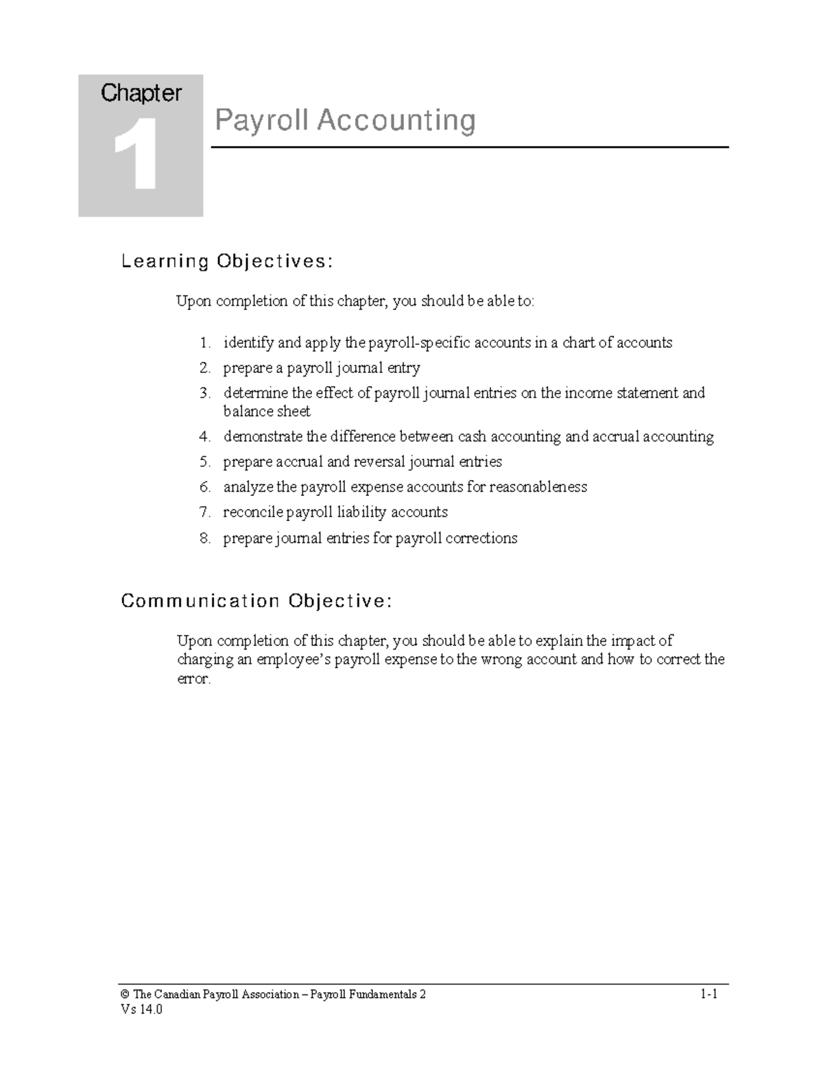 Pf2 chap 1 en ca - Pf2 chap 1 en ca - © The Canadian Payroll ...