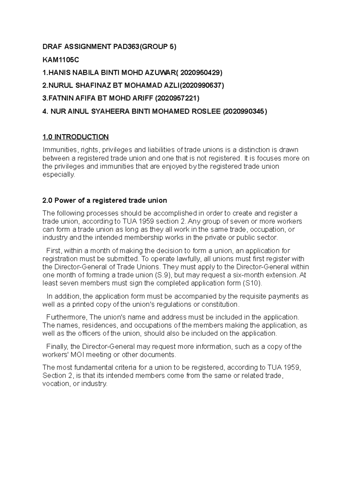 ( DRAF Assigment 363 copy 1234567890 - DRAF ASSIGNMENT PAD363(GROUP 5 ...