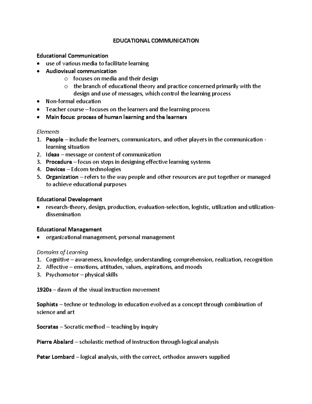 Educational Communication - EDUCATIONAL COMMUNICATION Educational ...