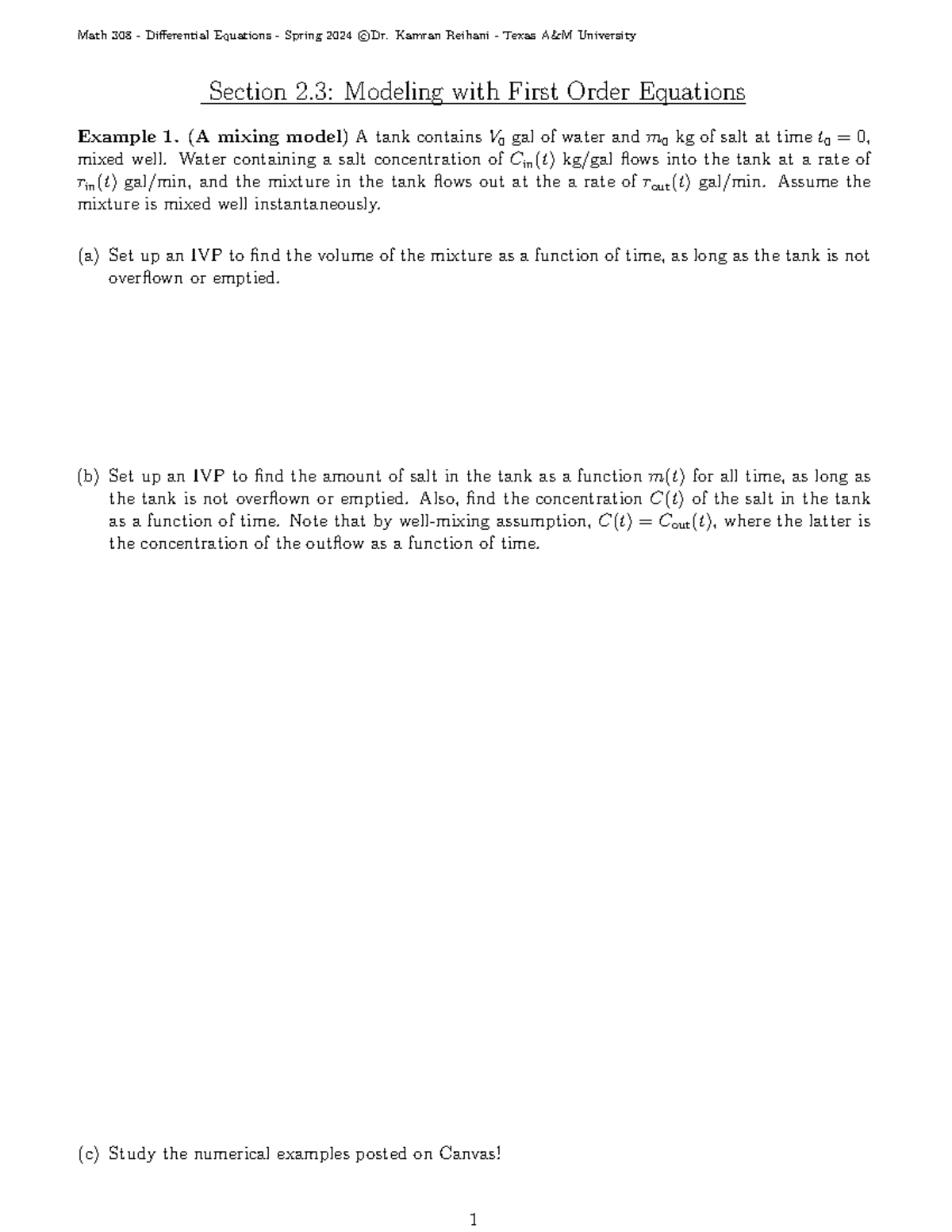 2 - diff eq notes for reihmani class - Math 308 - Differential ...