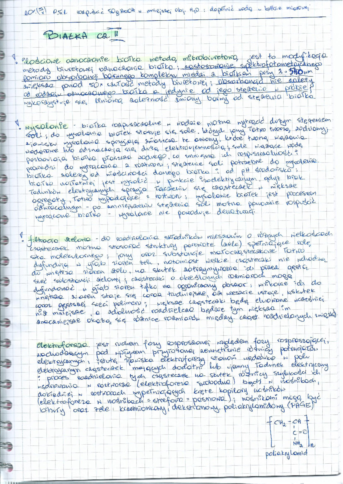 Biochemia - ... - 20%(7) 0 corpused SOgNOOH mnieisse; obj. H2O dopetnic ...