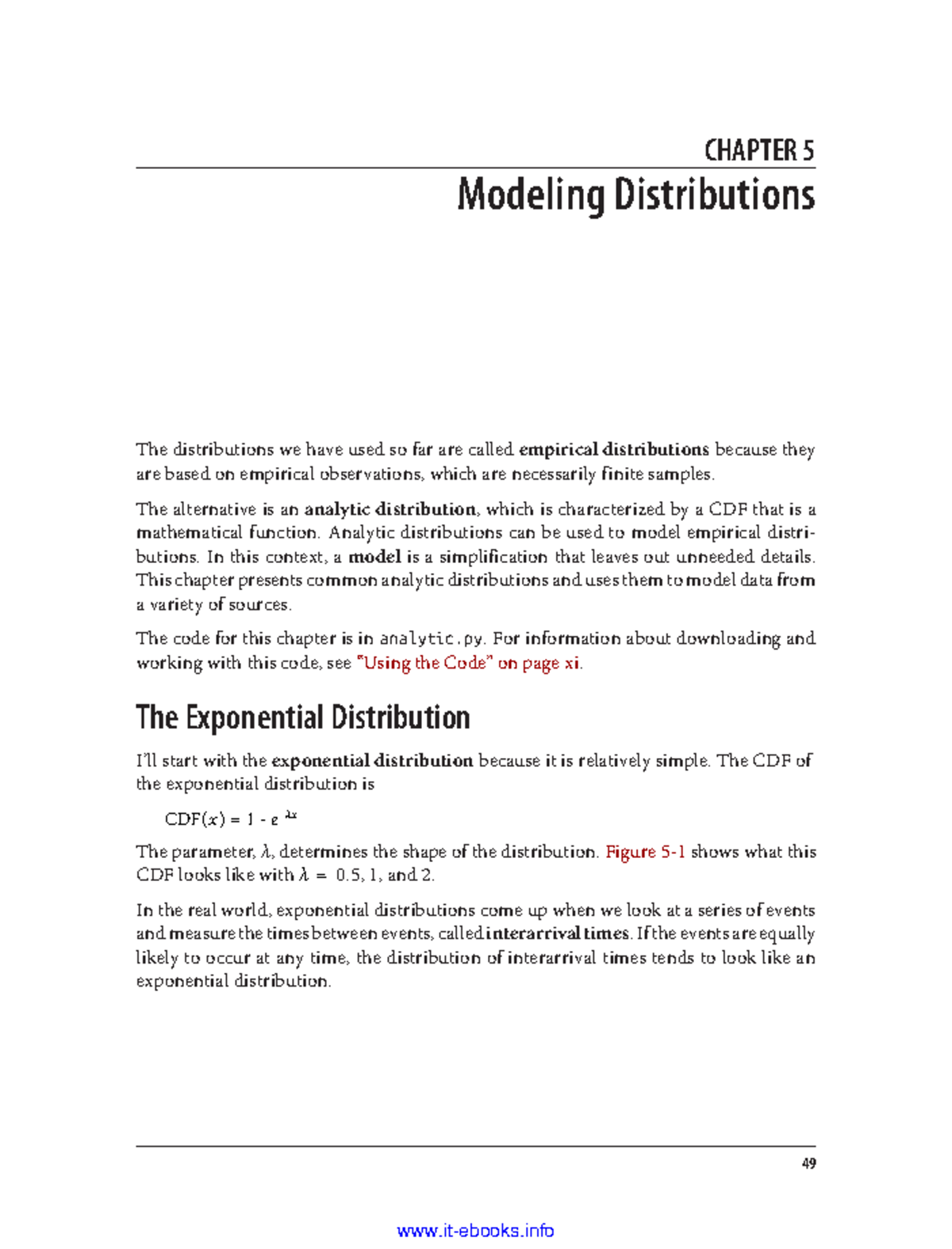 Lecture Notes Exploratory Data Analysis By Allen B Downey 12 Chapter 5 Modeling Distributions