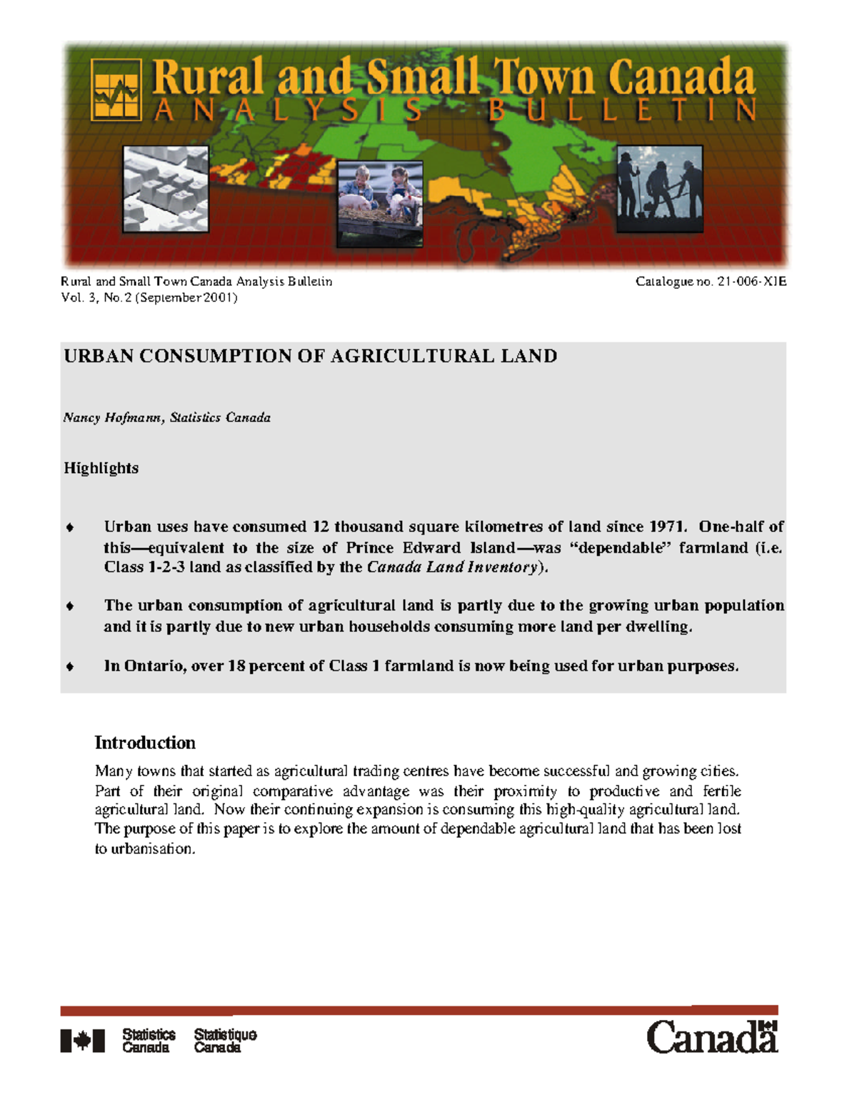 Rural and Farm Land Information in Canada - Rural and Small Town Canada ...