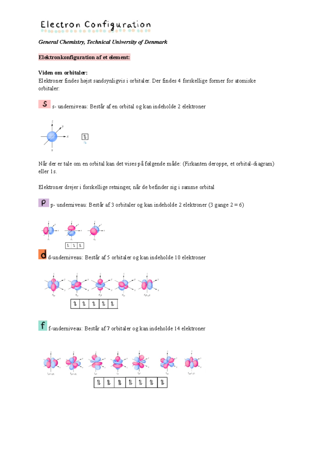 Elektronkonfiguration af et element - General Chemistry, Technical ...