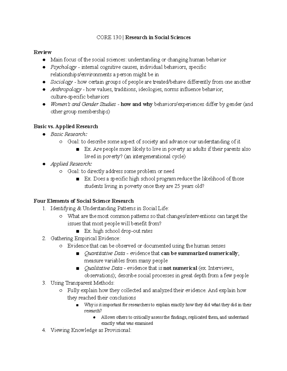 Research in Social Sciences - CORE 130 | Research in Social Sciences ...