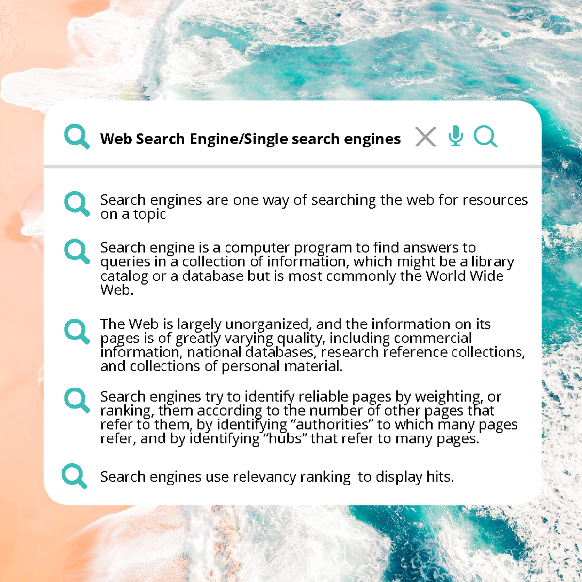 Types of search engine - Actually is IMC111 but whatever, this document ...