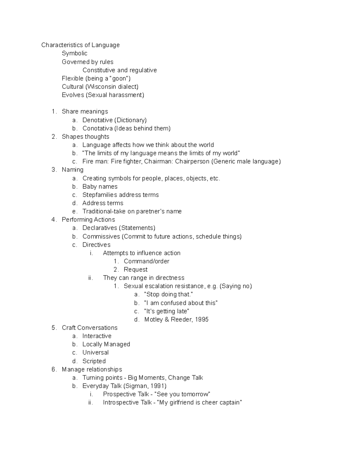 Words - Characteristics of Language Symbolic Governed rules ...