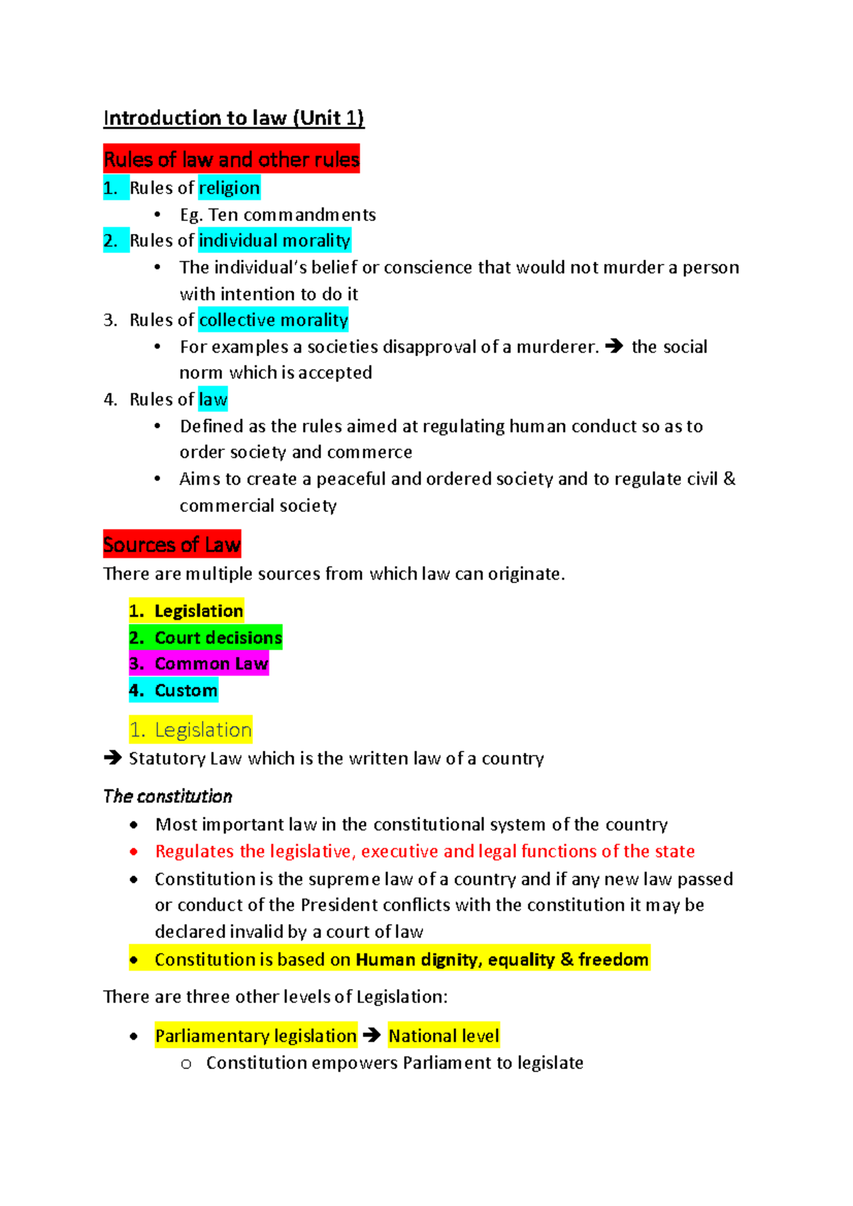Unit 1 + Unit 2 notes - Summary Access and Justice VCE Legal Studies ...
