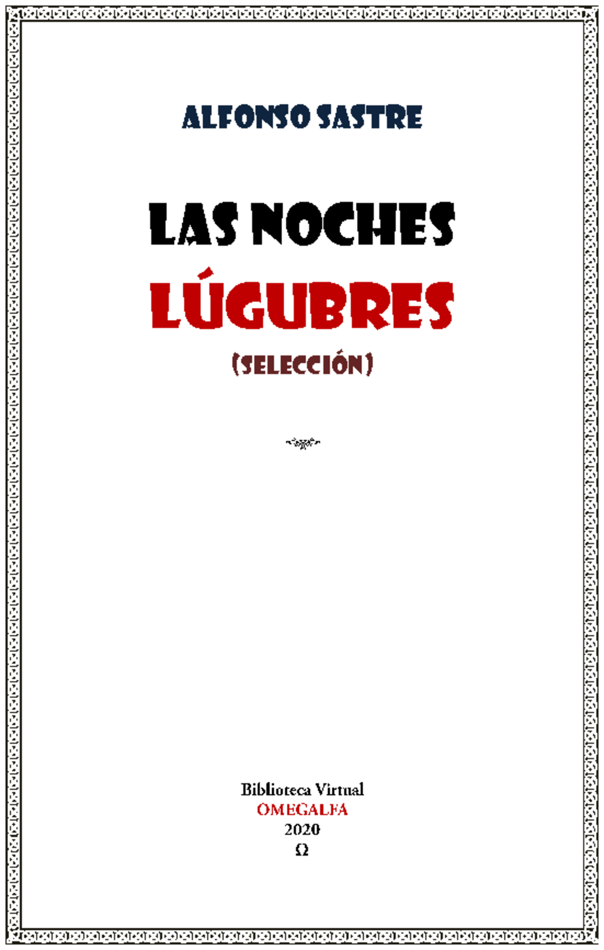 Las-noches-lugubres - def - ALFONSO SASTRE LAS NOCHES LÚGUBRES ...