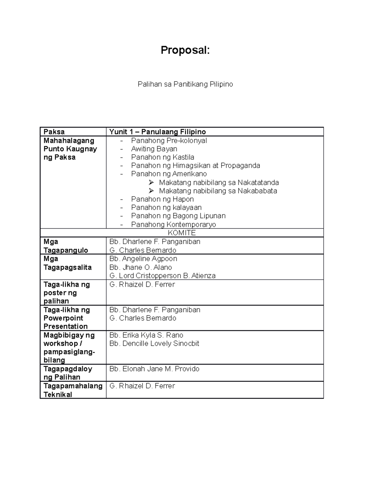 Proposal-Online-Palihan - Proposal: Palihan sa Panitikang Pilipino ...
