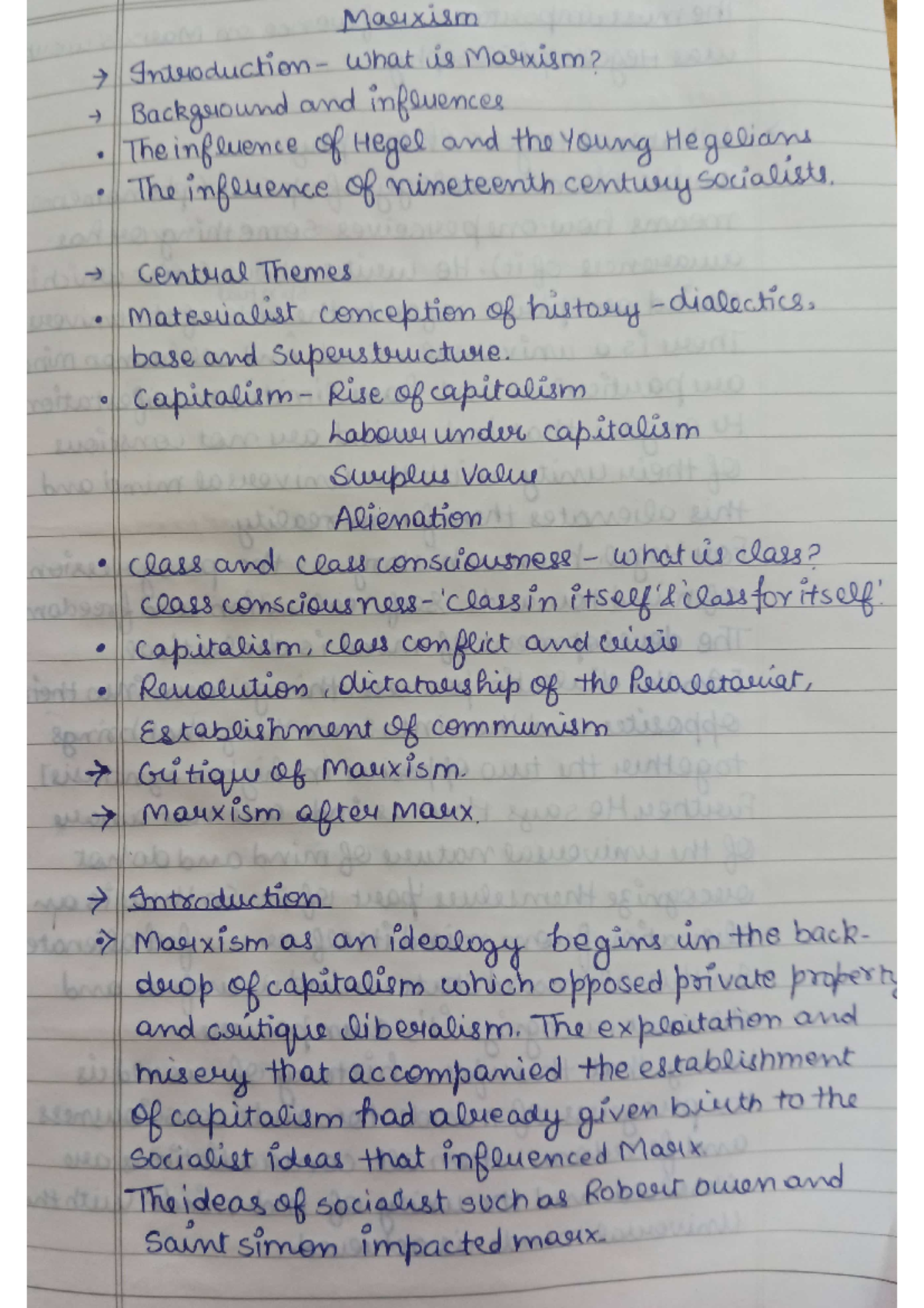 Shreya Marxism notes - GOOD - Marxism what is Marxism? Background and ...