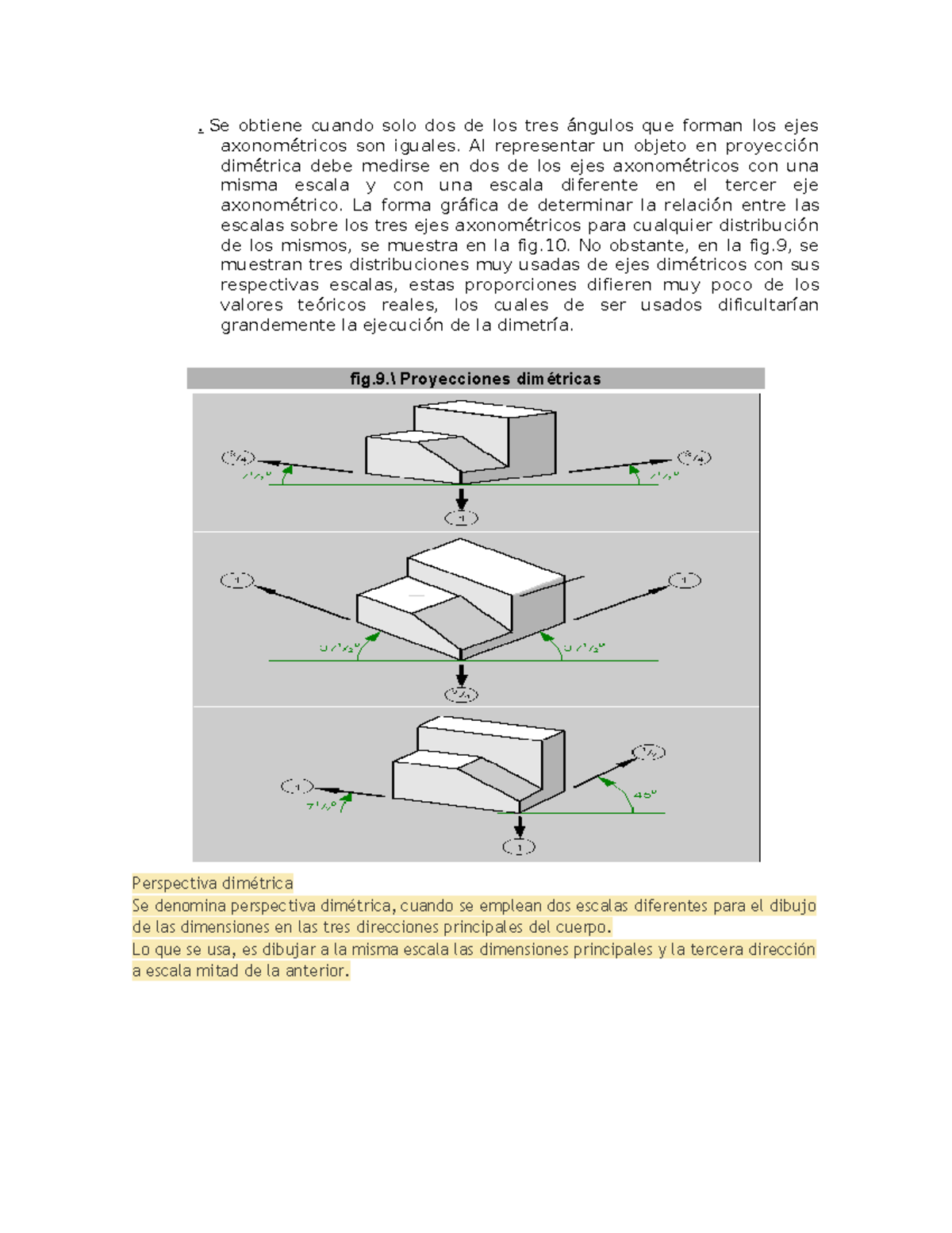 74299706-Proyeccion-dimetrica - . Se obtiene cuando solo dos de los ...