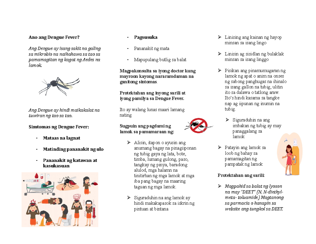 Dengue Fever - Ano ang Dengue Fever? Ang Dengue ay isang sakit na ...