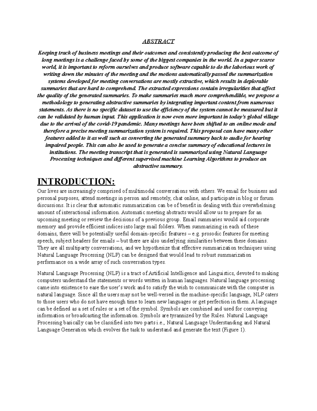 Business Comimunication Report Proposal 2021 - ABSTRACT Keeping track ...