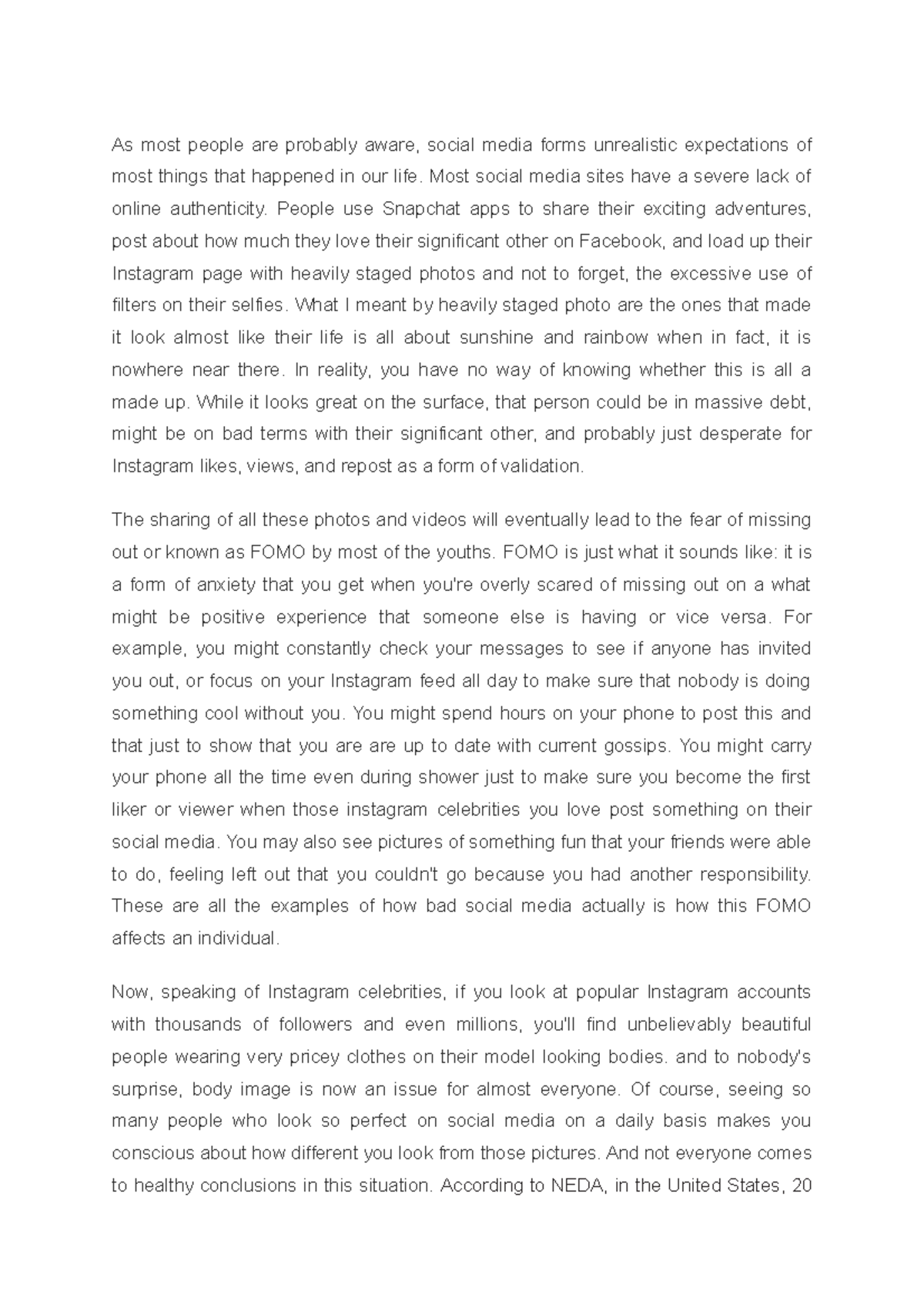 ELC501 script forum - As most people are probably aware, social media ...