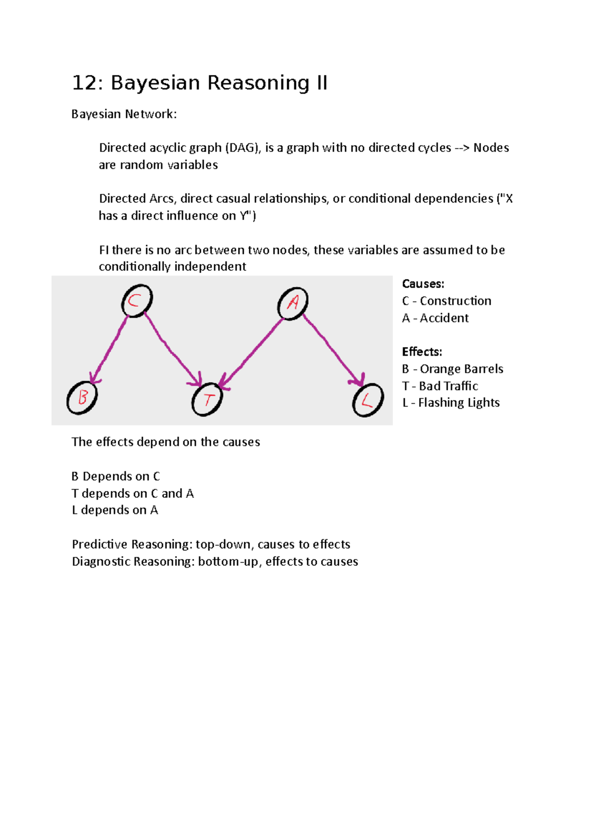 12 Bayesian Reasoning Part 2 - 12: Bayesian Reasoning II Bayesian ...