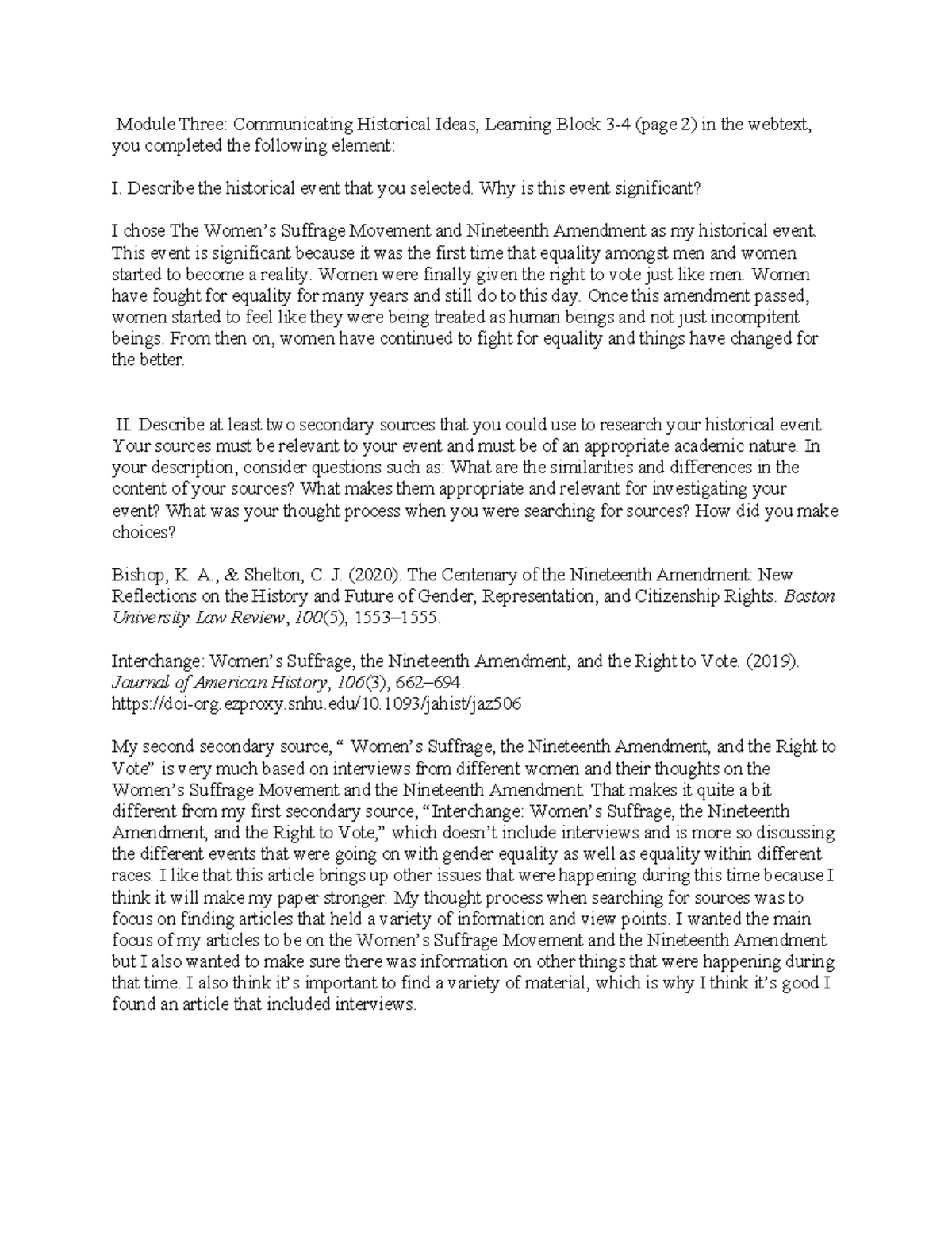 3-2 Writing Plan Progress Check 3 - Module Three: Communicating ...