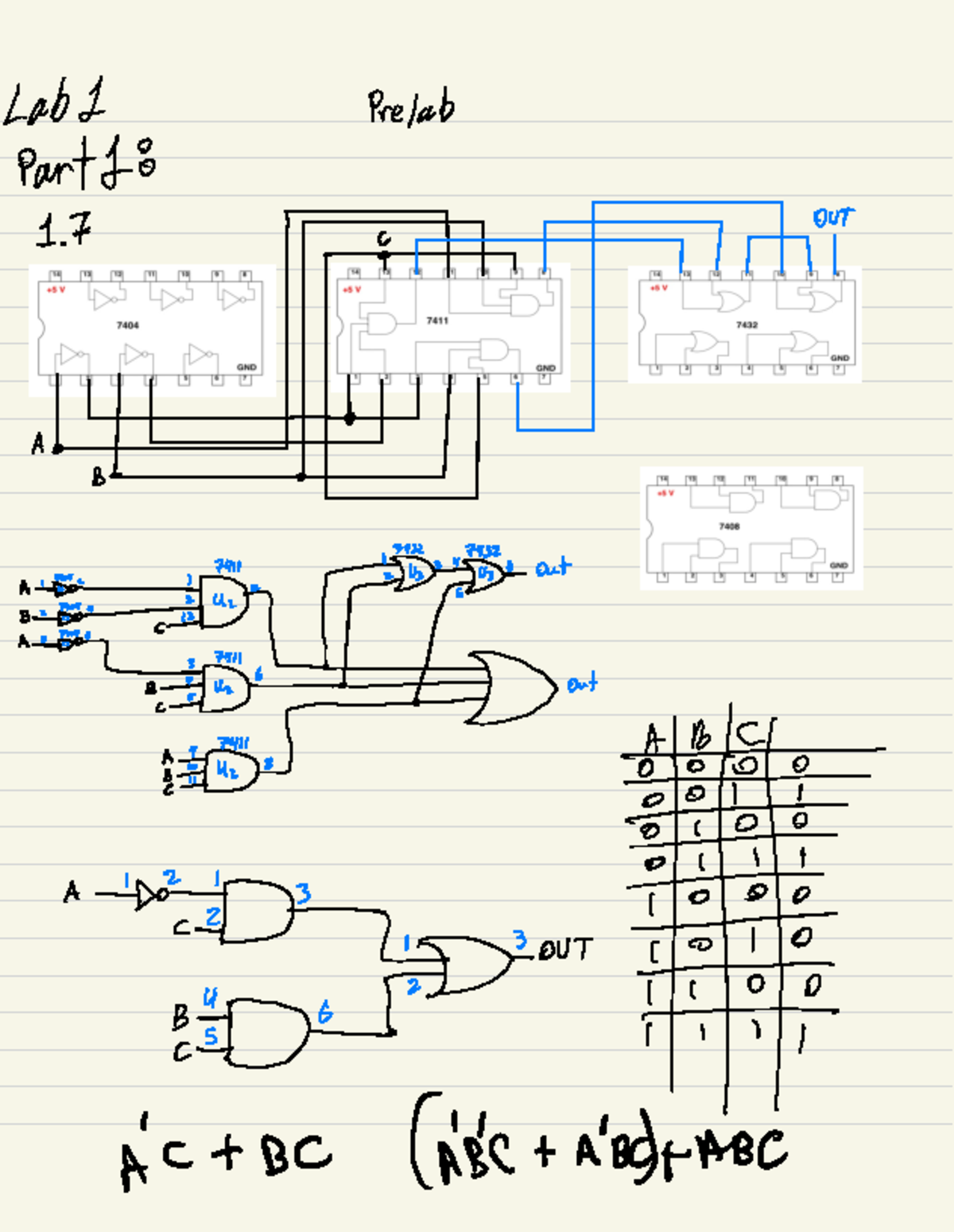 Lab I Pre lab - lab 1 prelab - COEN 212 - Lab 1 Prelab Part 18 1. F C ...