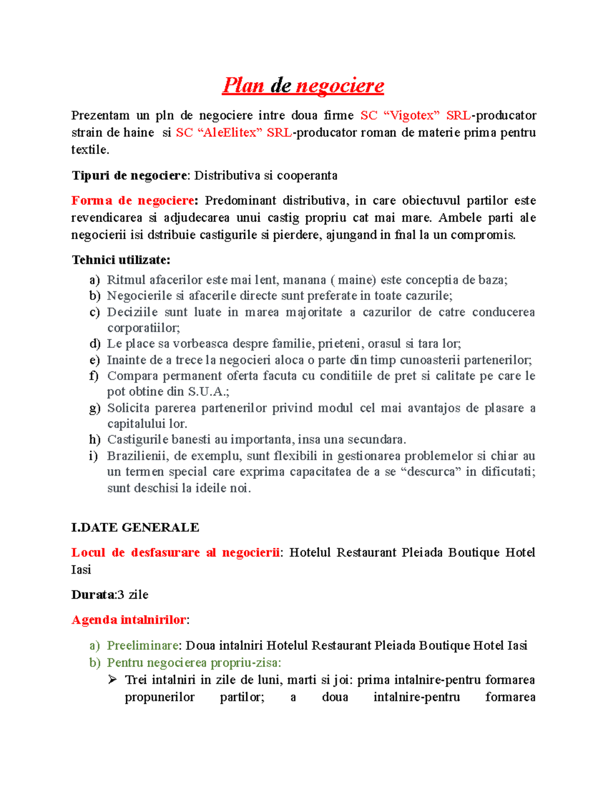 Plan de negociere - Marketing - Plan de negociere Prezentam un pln de ...