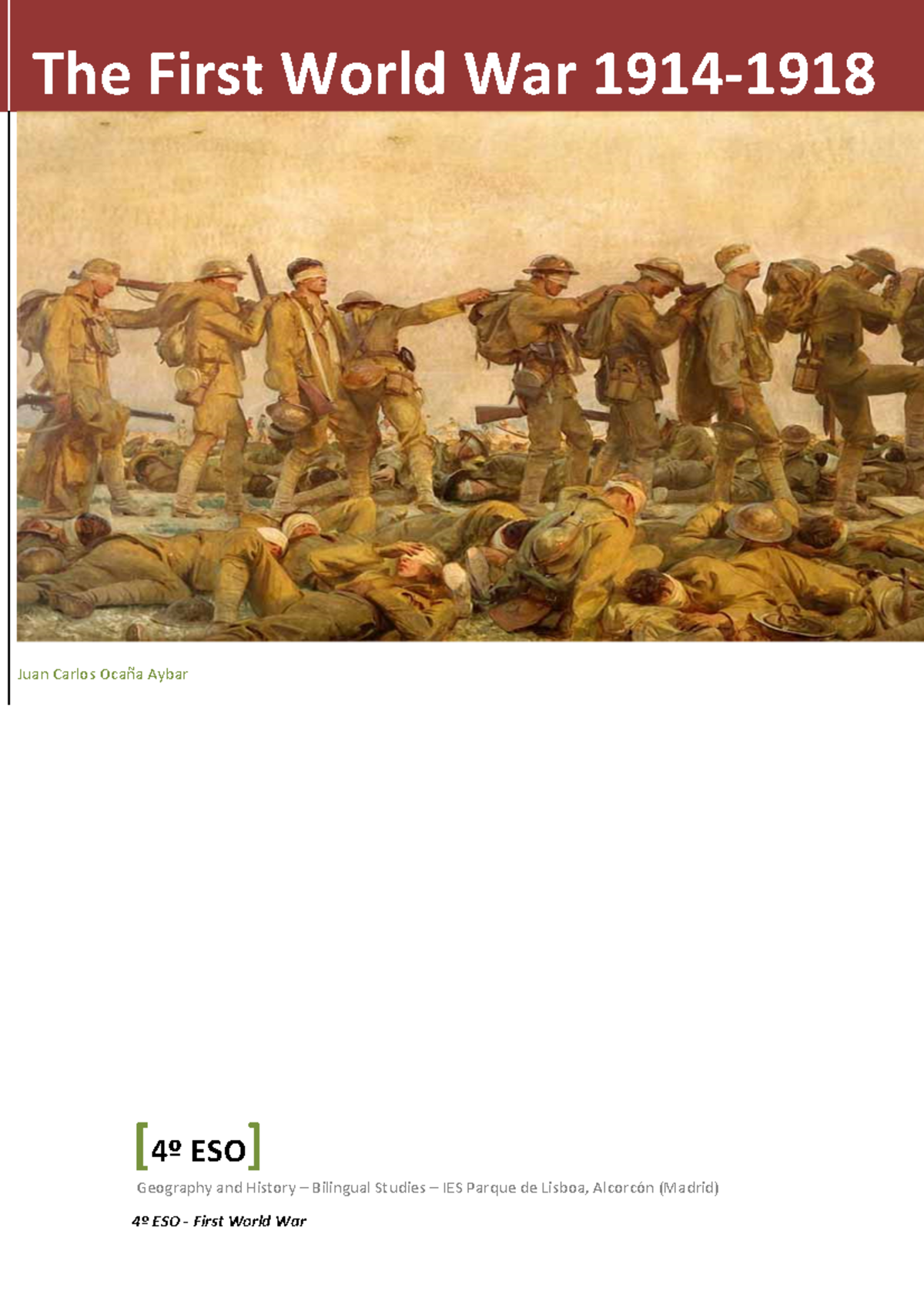 WWI - learning to count - The First World War 1914- Juan Carlos Ocaña ...