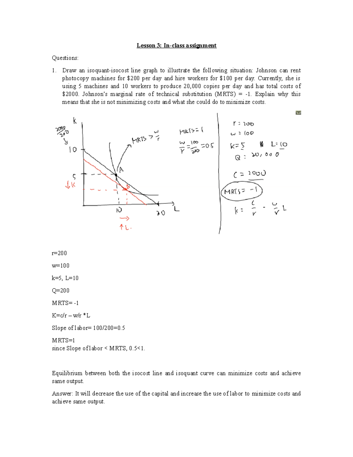 Week 3 in class assignment 22-23A - Lesson 3: In-class assignment ...