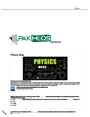 7 - really informative - BS(Hons) Physics - Studocu
