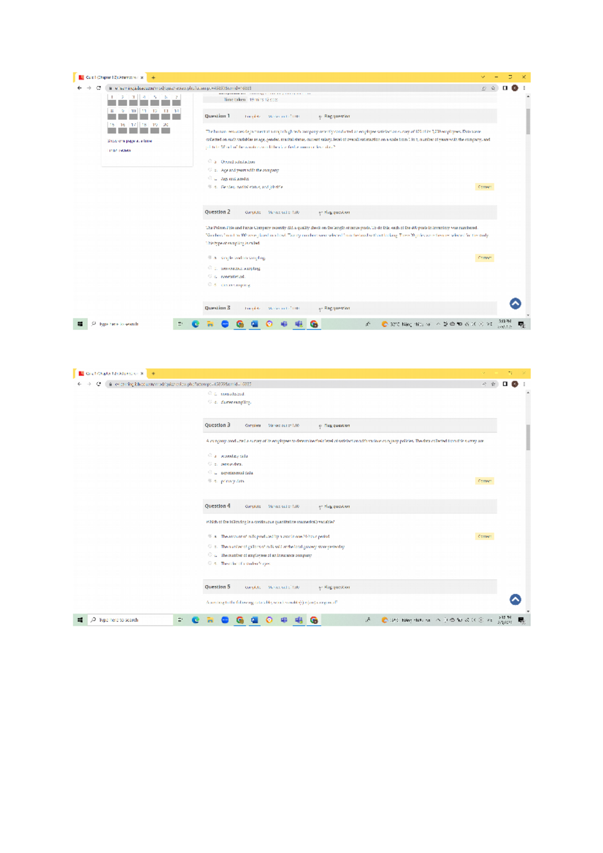SB TEST 1 - SB Quiz 1 - Statistics for Business - Studocu