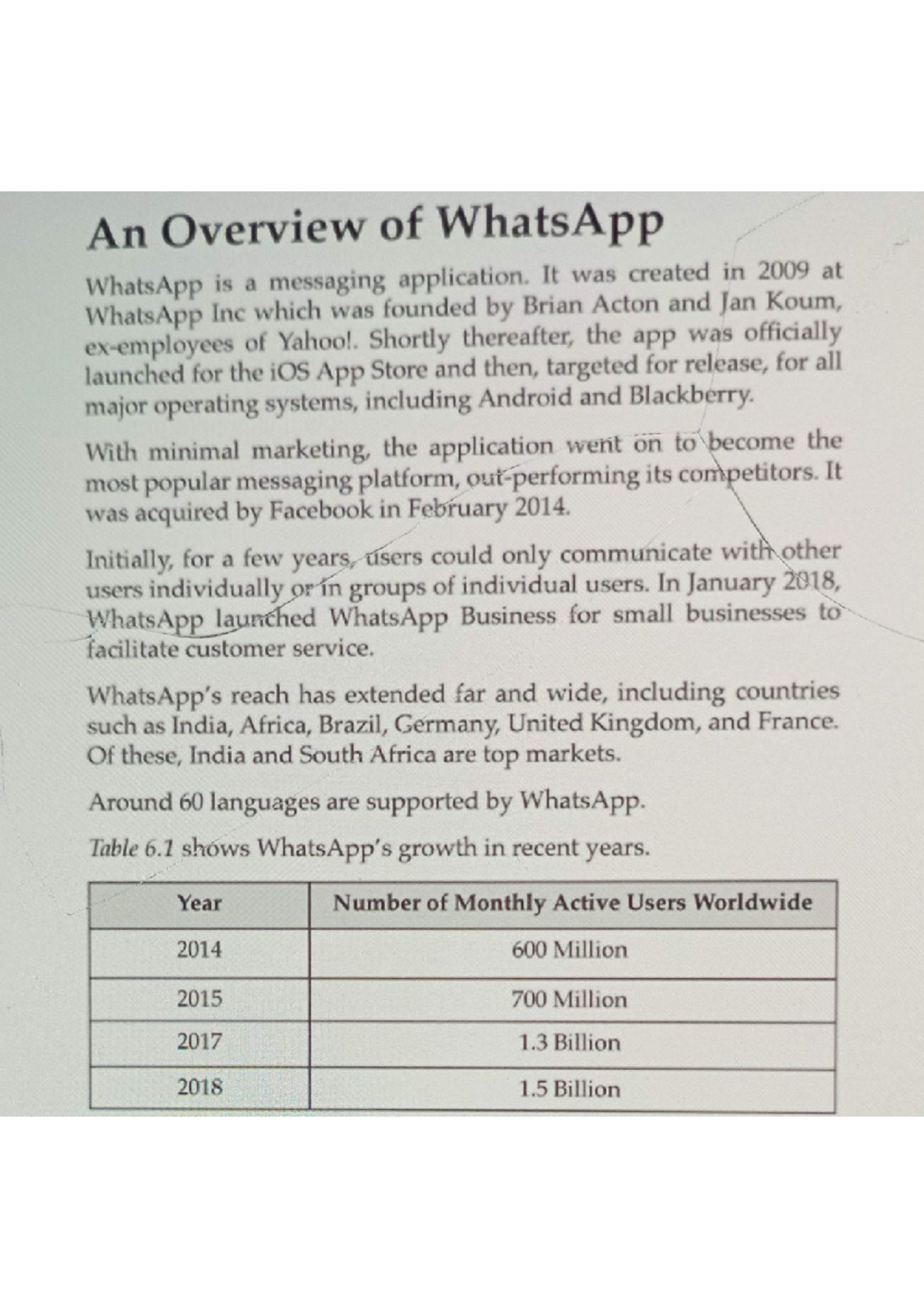 An overview of Whatsapp - Journalism - Studocu