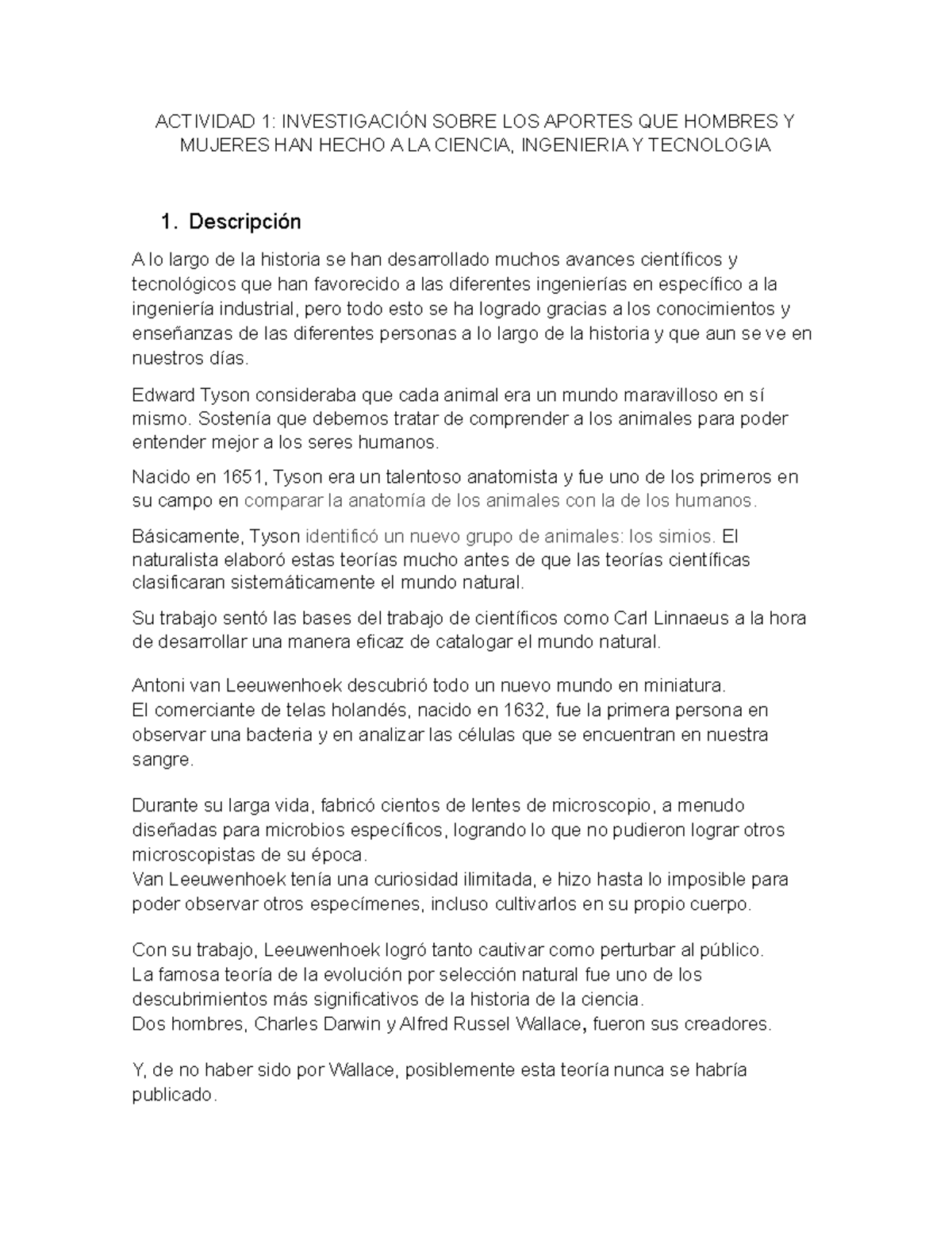 Actividad 1 Ciencia - xzc z - ACTIVIDAD 1: INVESTIGACIÓN SOBRE LOS ...